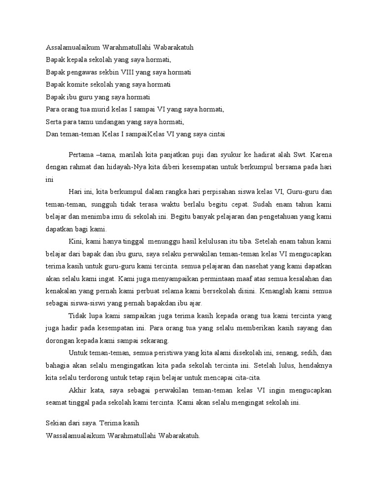 Teks Pidato Bahasa Indonesia | PDF