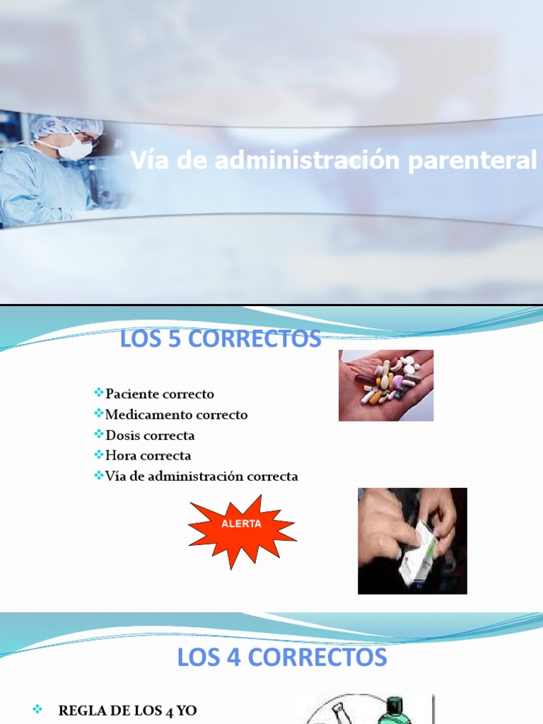 Vías De Administración Parenteral Pdf Inyección Medicina