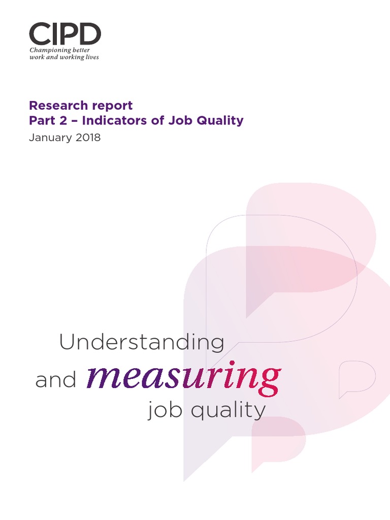 Understanding and Job Quality: Measuring | PDF | Survey Methodology ...