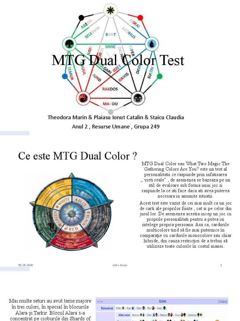 MTG Dual Color Test ! | PDF