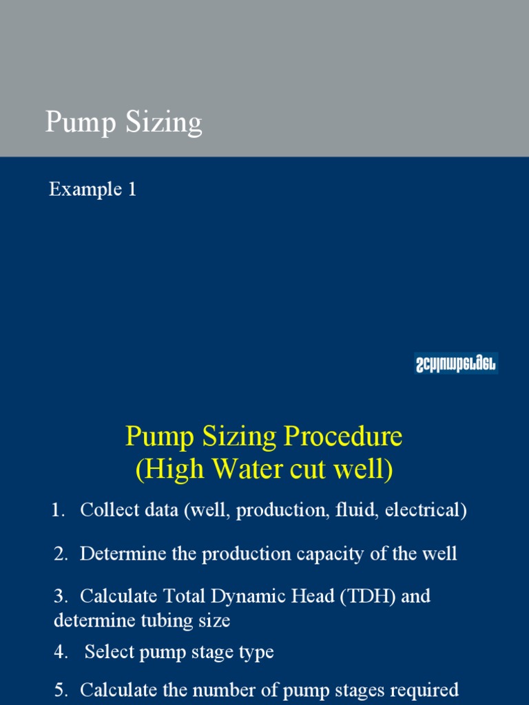 12 Pump Sizing Example 1 & 2 | PDF | Casing (Borehole) | Pump