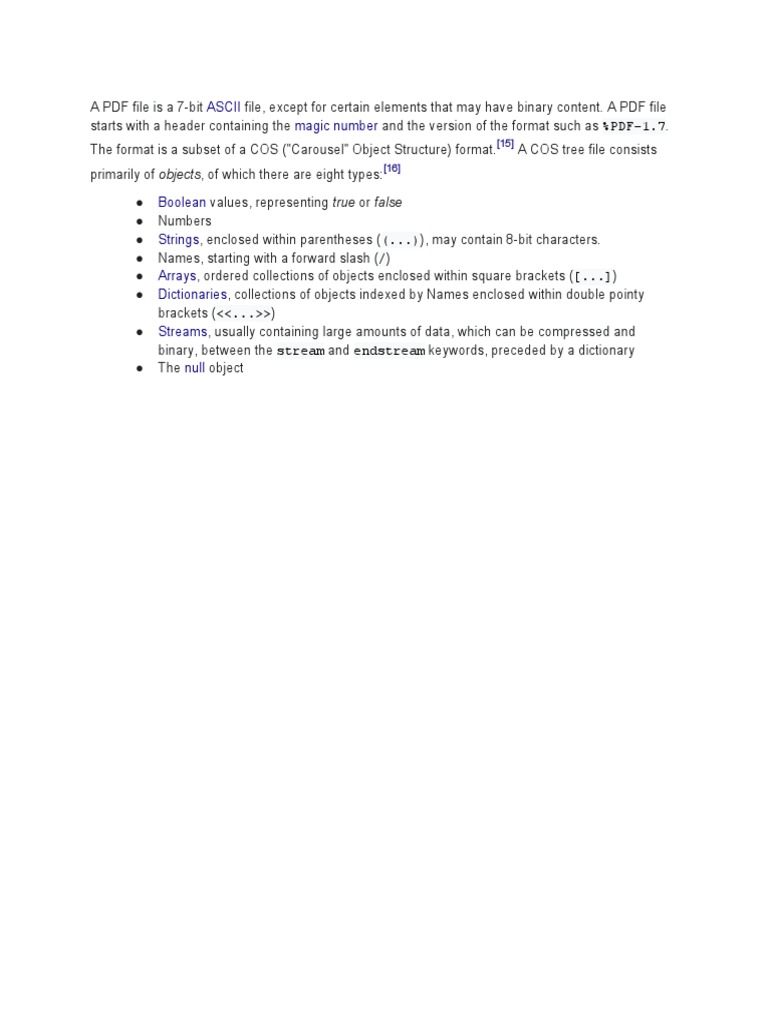 Ascii Magic Number | PDF | Bracket | Computer File Formats