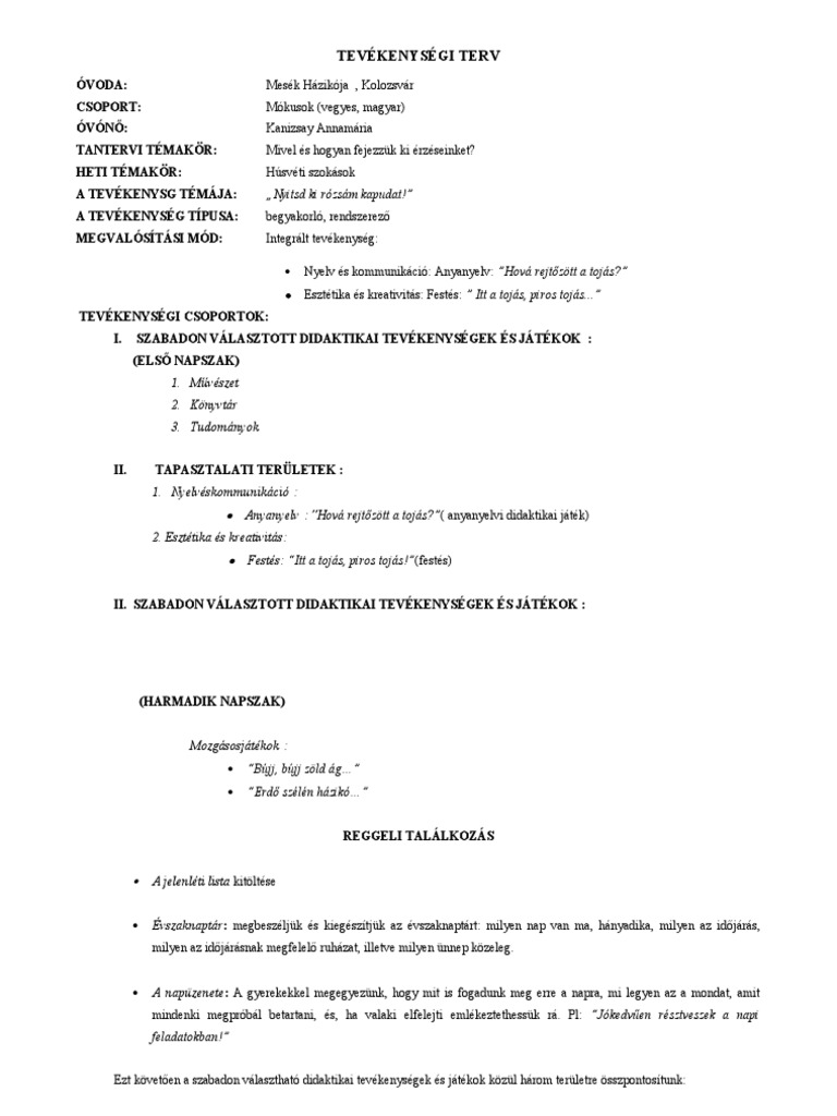 Tevc3a9kenysc3a9gi Terv 2 | PDF