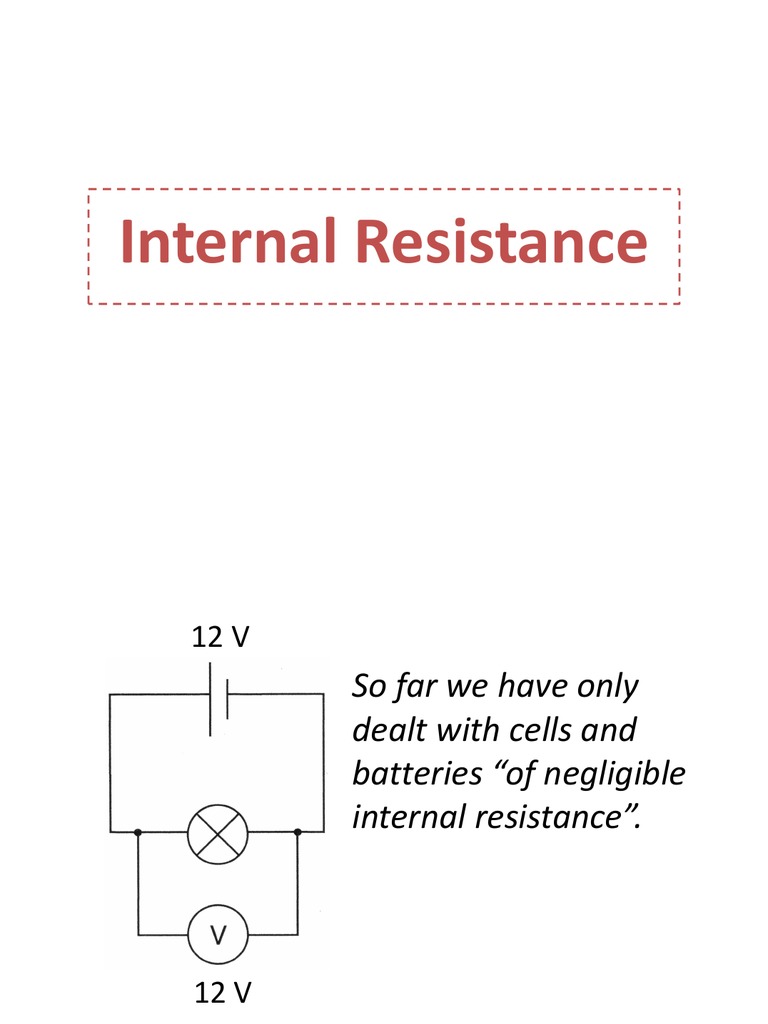 Understanding Internal Resistance in Circuits | PDF