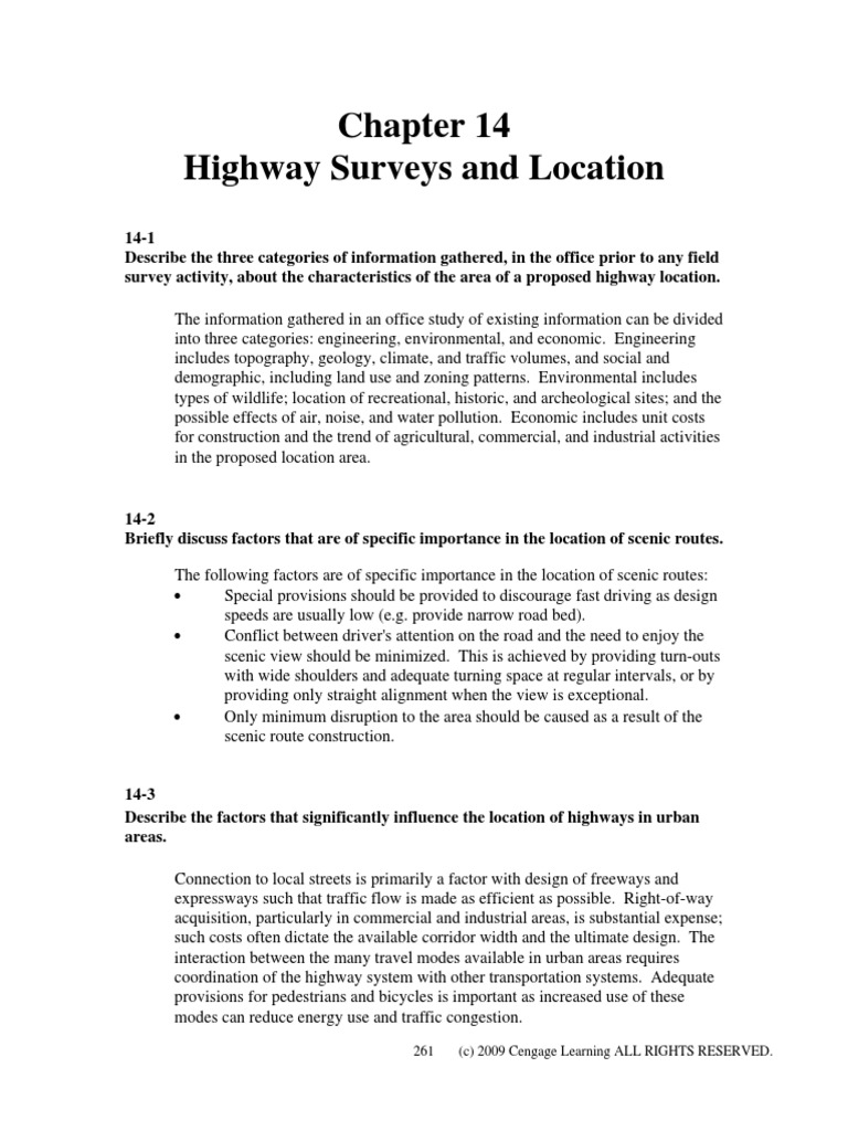 Highway Surveys and Location PDF | PDF | Surveying | Controlled Access ...