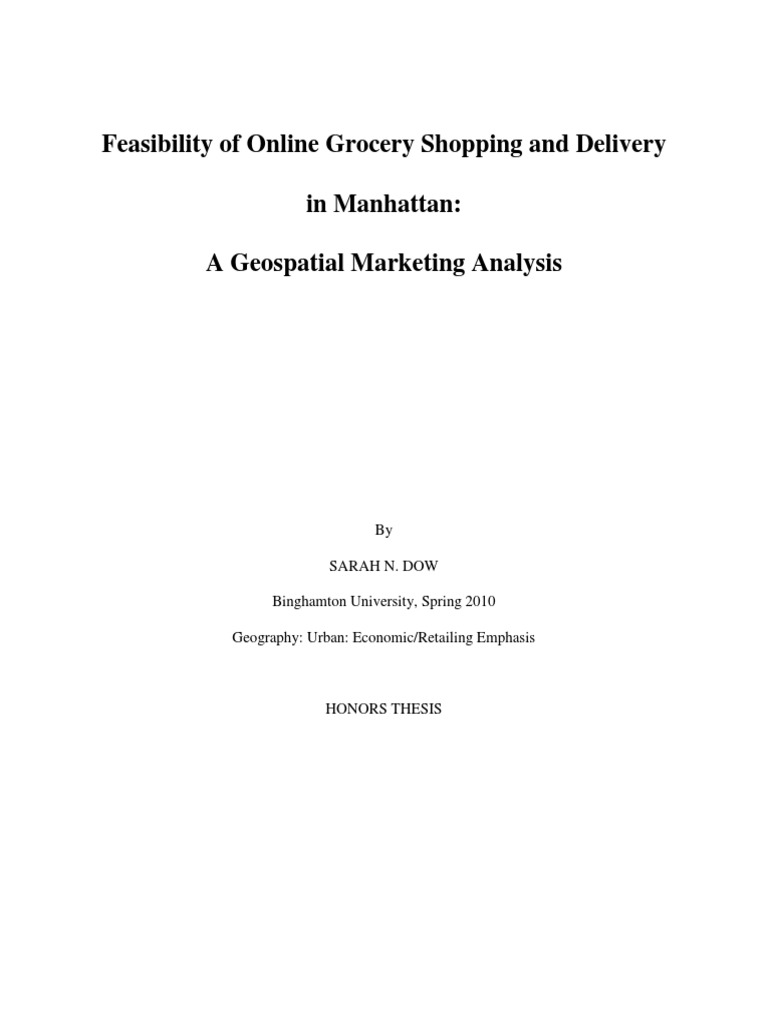Feasibility Study | PDF | Grocery Store | Retail
