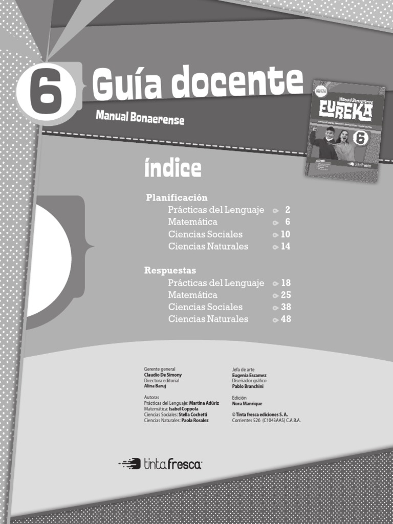 Eureka 6 Bonaerense Guia Docente PDF | PDF | División (Matemáticas) | Narrativa