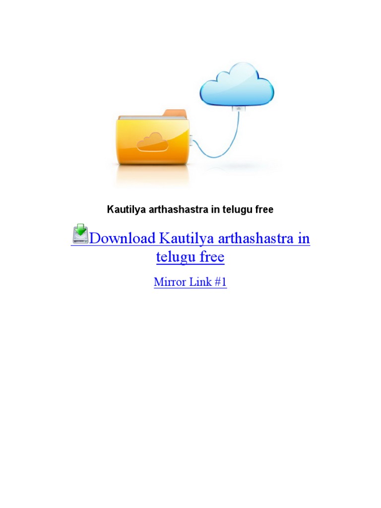 Kautilya Arthashastra in Telugu Free: Mirror Link #1 | PDF | Media Technology | Software