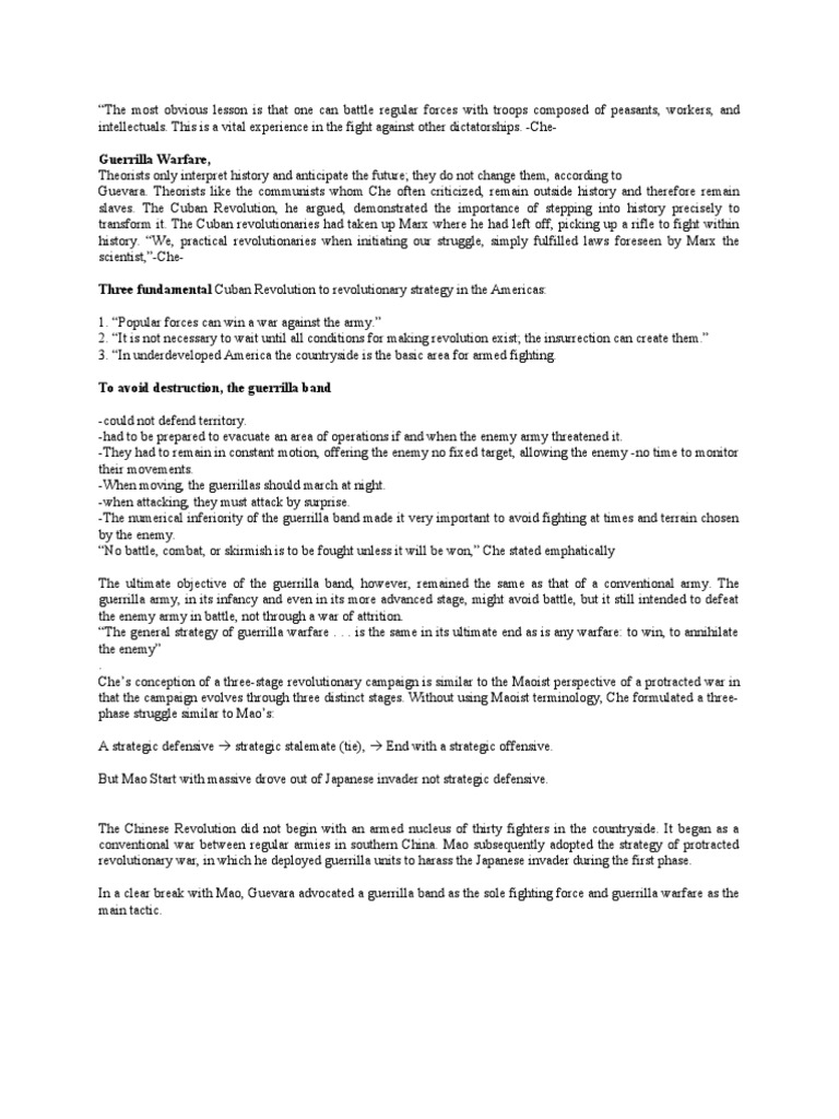 Guerrilla Warfare | Download Free PDF | Guerrilla Warfare | Che Guevara