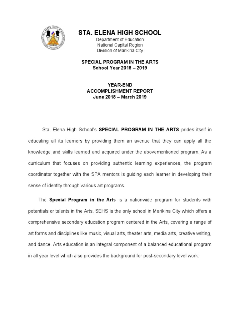 SPA Accomplishment Report | PDF | Mentorship | Behavior Modification