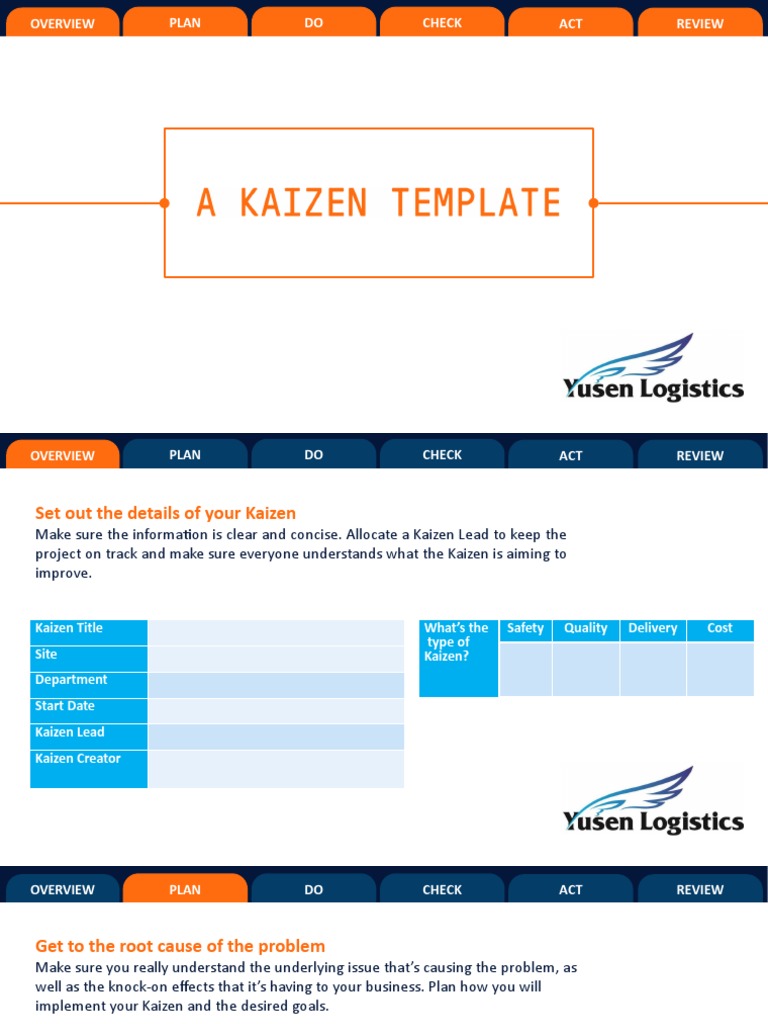 Yusen Logistics' Kaizen Template | Download Free PDF | Business