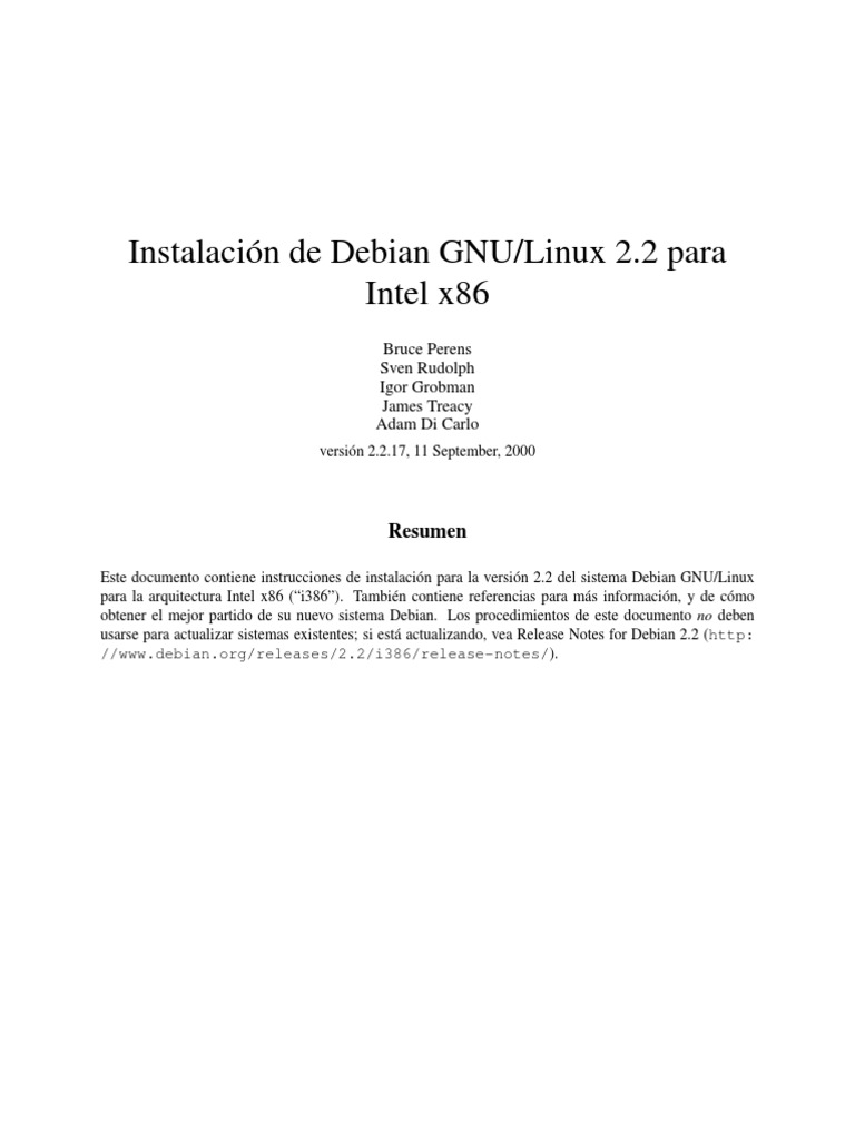 Instalación Linux Debian (Spanish - 88 P) | PDF | Distribución de Linux ...