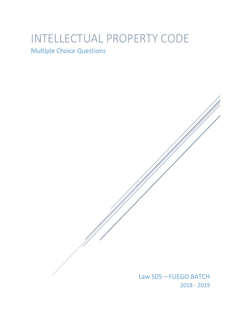 Intellectual Property Code - 7 Parts | PDF | License | Glossary Of ...