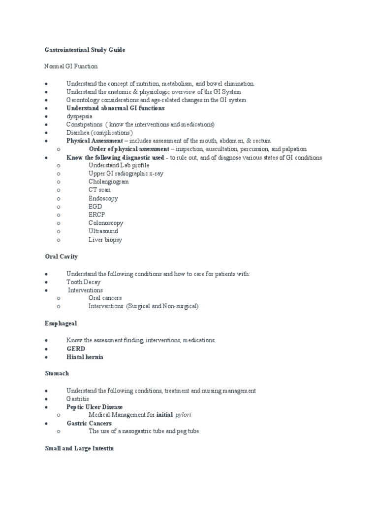 Gastrointestinal Study Guide | PDF | Epidemiology | Gastroenterology