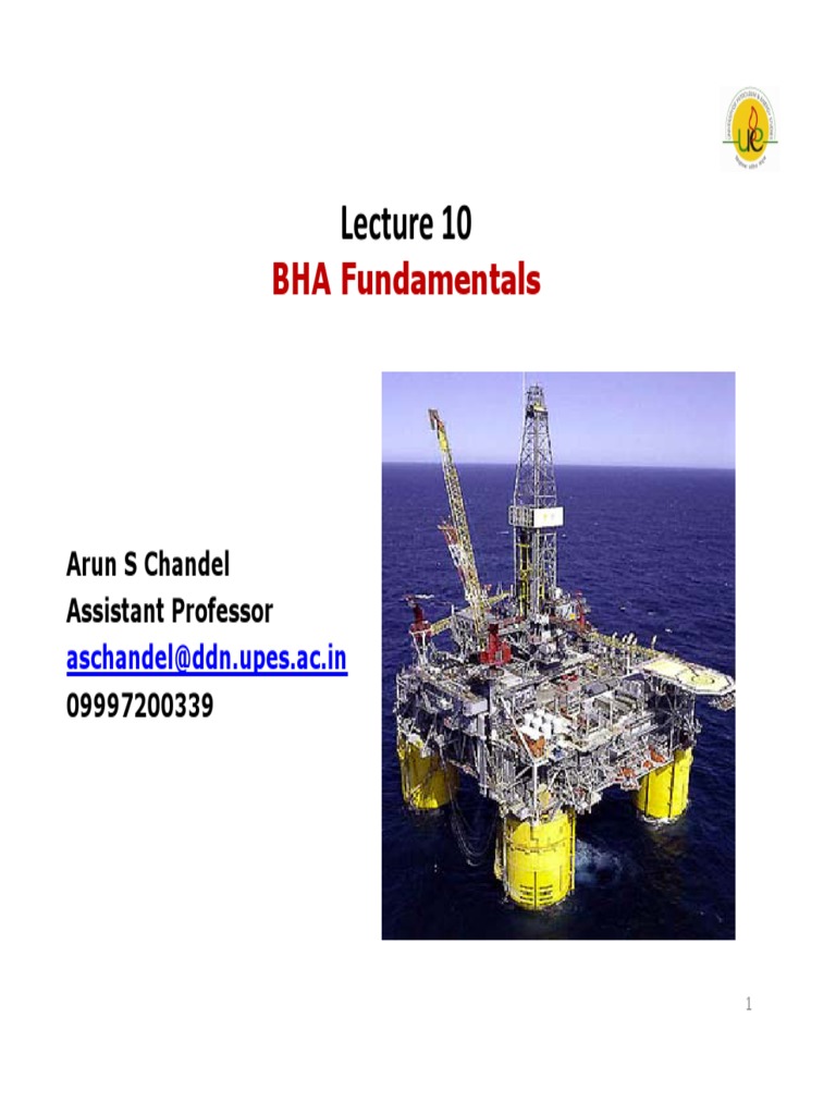 BHA Fundamentals | PDF | Mechanical Engineering | Manufactured Goods
