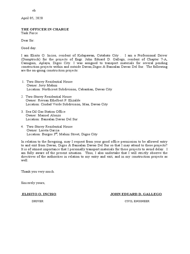 Letter To Checkpoint Elisito | PDF