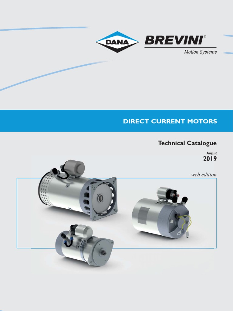 Technical Catalogue Direct Current Motors | PDF | Electric Motor | Pump