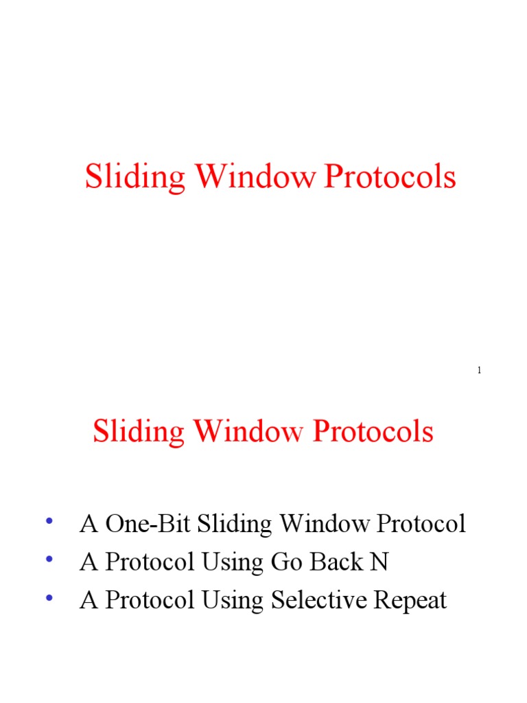 Sliding Window Protocols Overview | PDF | Transmission Control Protocol ...