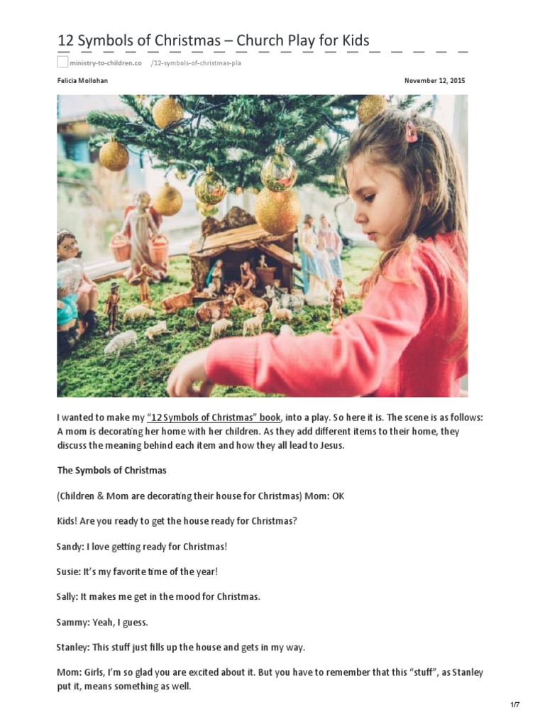 12 Symbols of Christmas Church Play For Kids | Download Free PDF ...