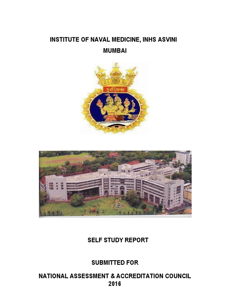 Self Study Report Institute Naval Medicine INHS Asvini Mumbai | PDF ...