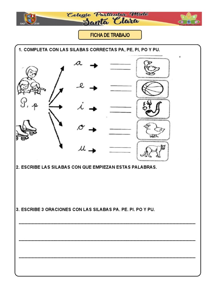FICHA LETRA P - P | PDF