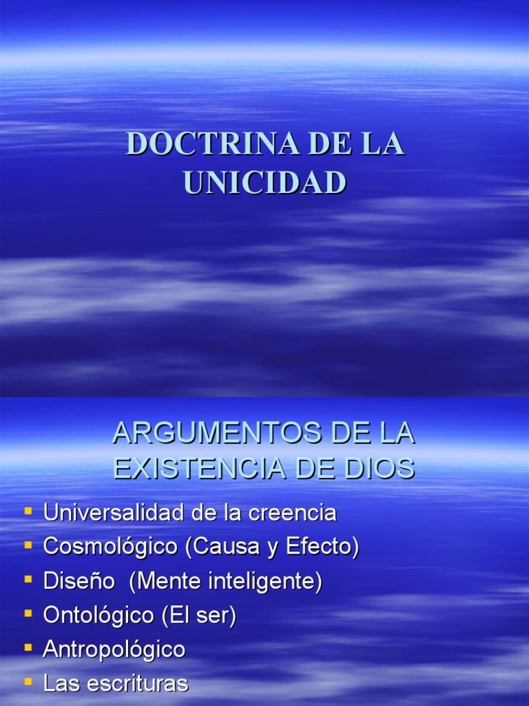 Doctrina de La Unicidad | PDF | Cristología | Dios