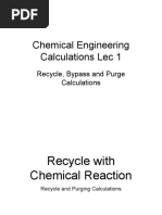 Recycle, Bypass, and Purge in Processes | PDF | Stoichiometry ...