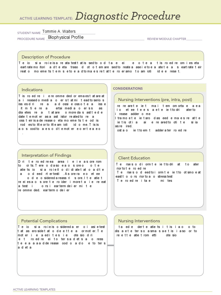 Biophysical Profile | PDF