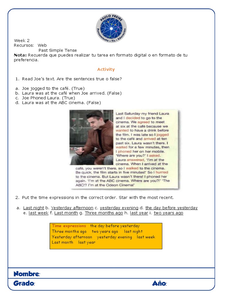 Past Simple Tense Exercises | PDF | Semiotics | Linguistic Typology