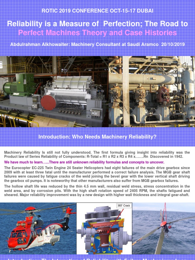 Machinery Reliability Is A Measure of Perfection Abdulrahman ...