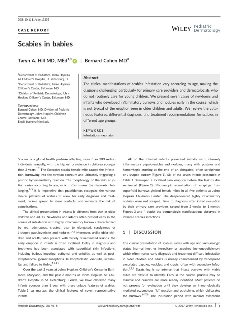 Scabies in Babies | PDF | Therapy | Food And Drug Administration
