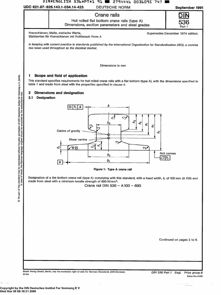 DIN 536 Rail | PDF