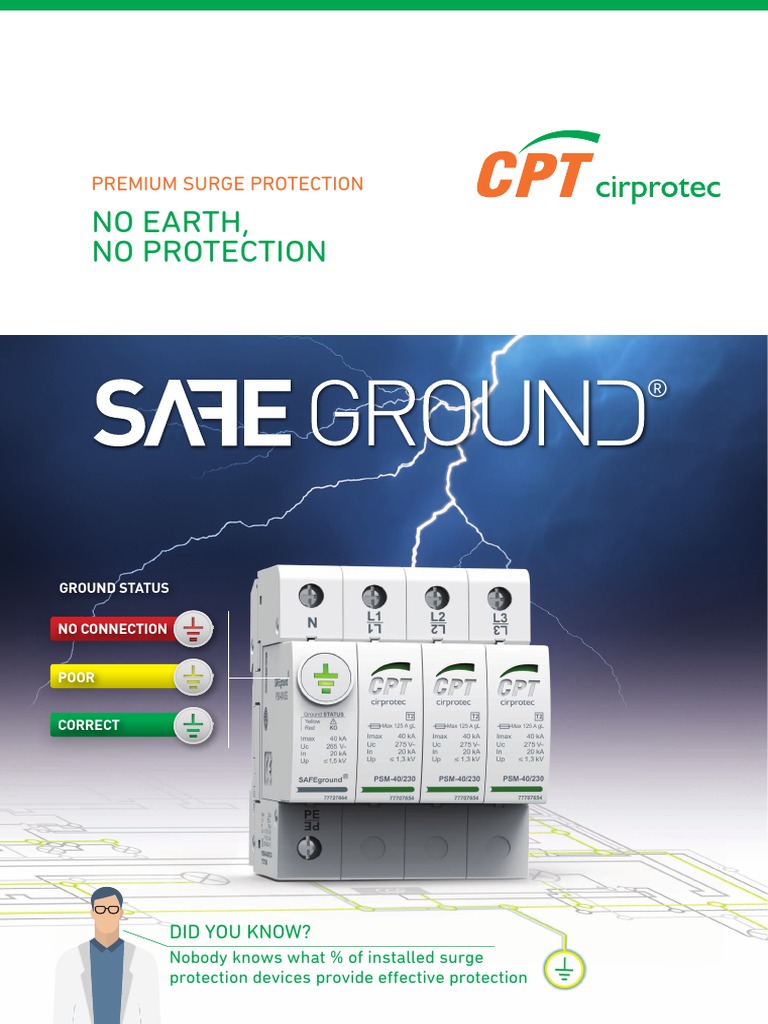 CPT Cirprotec V SAFEGROUND MONITORING GROUNDING SPD ITSELF | PDF ...