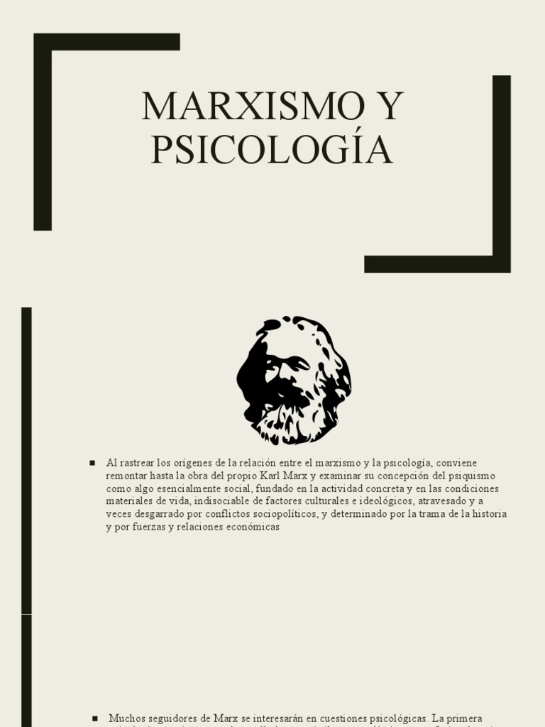 Marxismo y Psicología | PDF | marxismo | Karl Marx