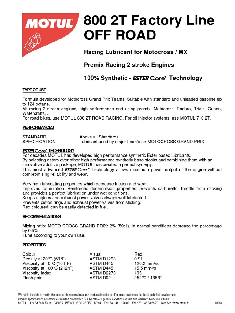 800 2T Factory Line Off Road (GB) PDF | PDF | Lubricant | Gasoline