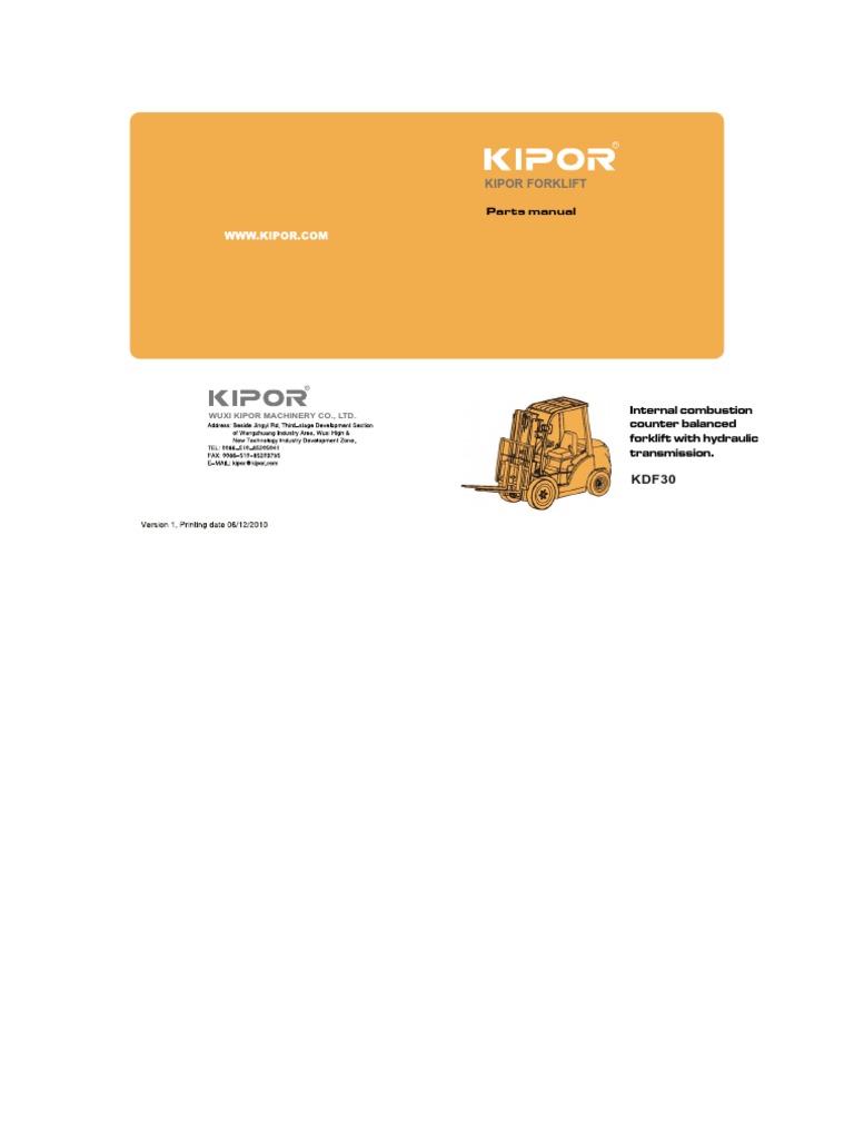 Parts Catalogue Diesel Kipor KDF 30-35 | PDF | Valve | Screw