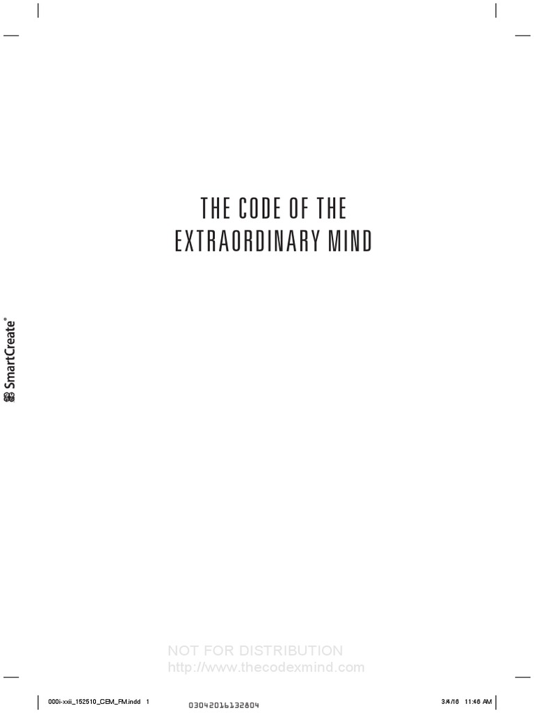 The Code of The Extraordinary Mind-1-18 | PDF | Books | Mobile App