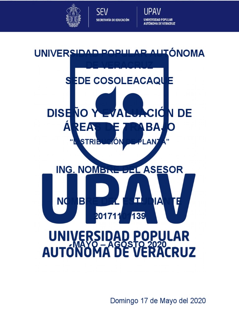 Hoja de Presentacion UPAV COSOLEACAQUE | PDF