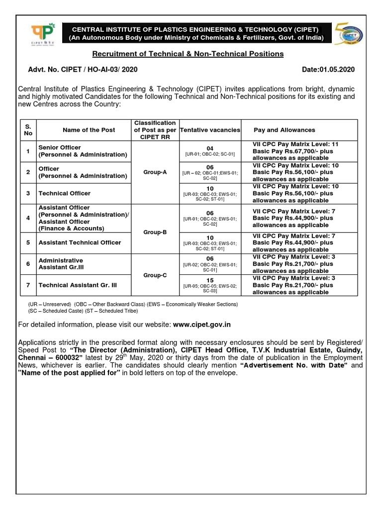 Recruitment of Technical & Non-Technical Positions | PDF | Business