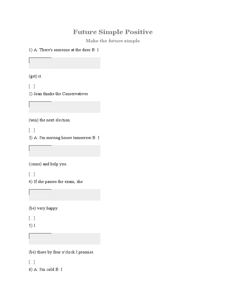 Future Simple Tense | PDF