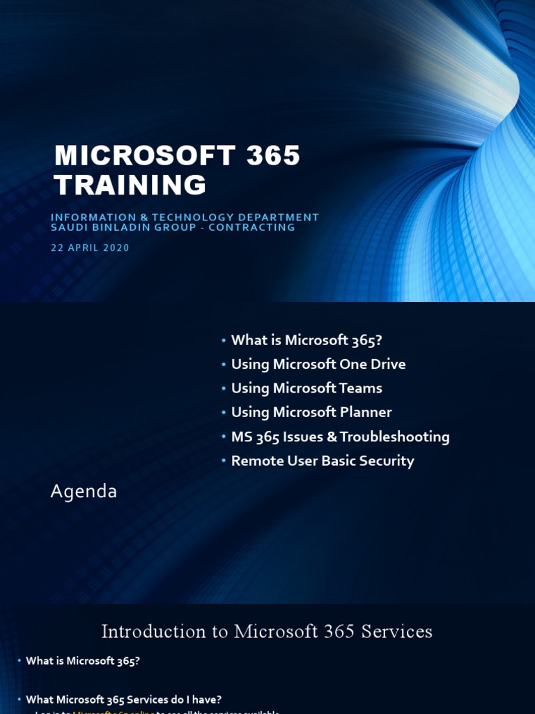 Microsoft 365 Training Overview Guide | PDF | Microsoft | System Software