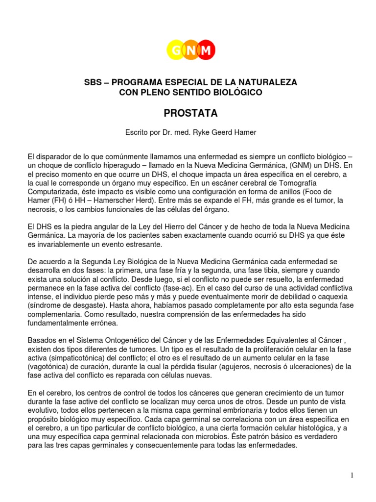 Cancer de Próstata. NMG PDF | PDF | Relaciones personales, crianza y ...