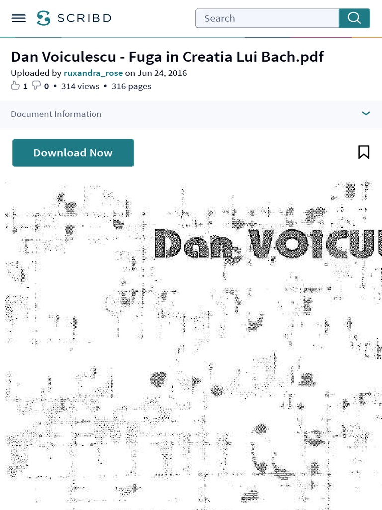 Dan Voiculescu - Fuga in Creatia Lui Bach - PDF: Download Now | PDF | Scribd | Multimedia