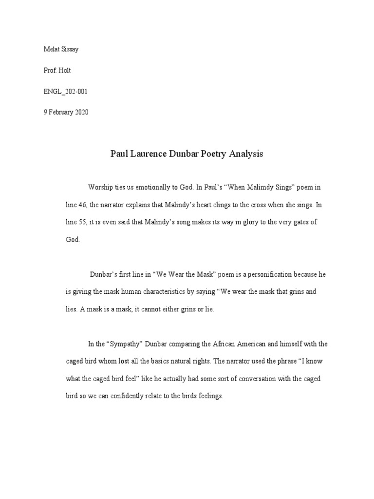 Paul Laurence Dunbar | PDF