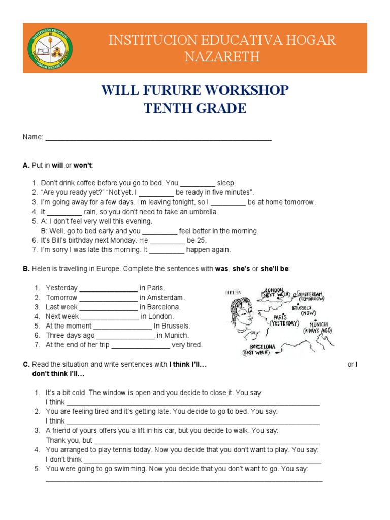 Will Future Worksheet | PDF