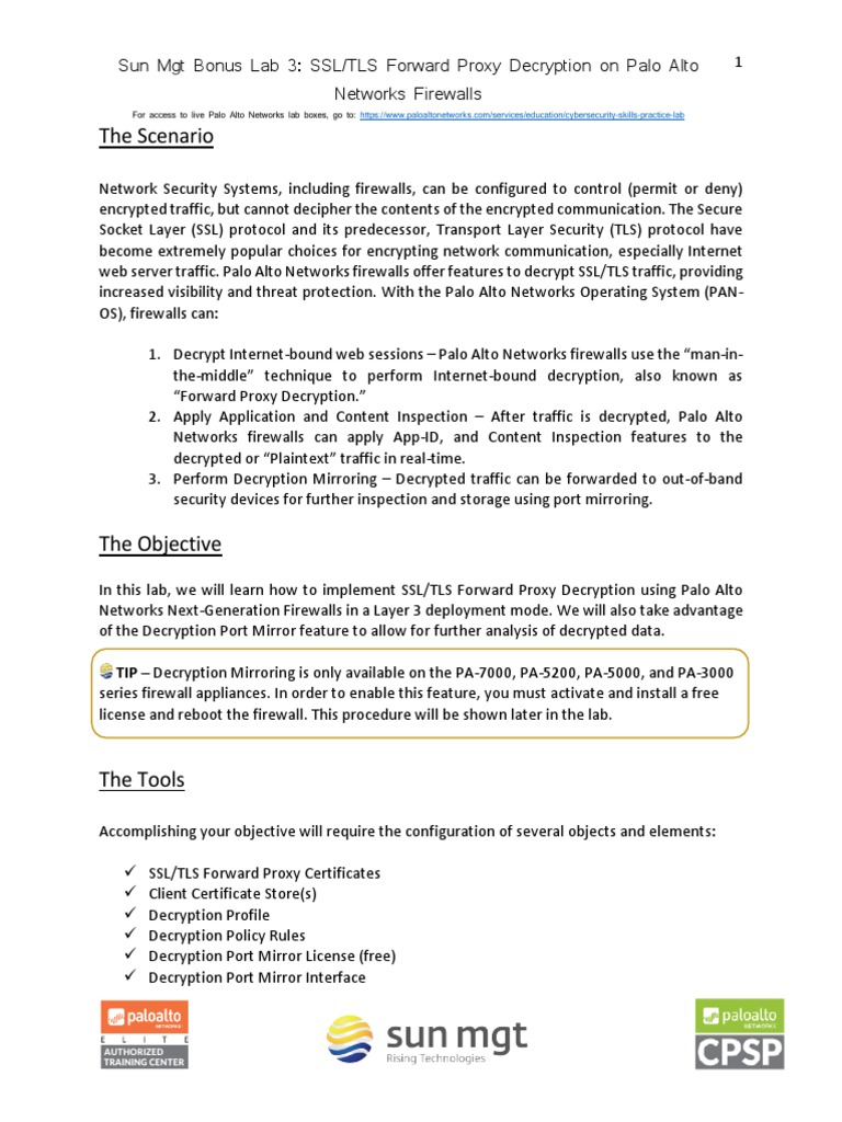 Lab3 SSL TLS Forward Proxy Decryption V1.1 | PDF | Public Key ...