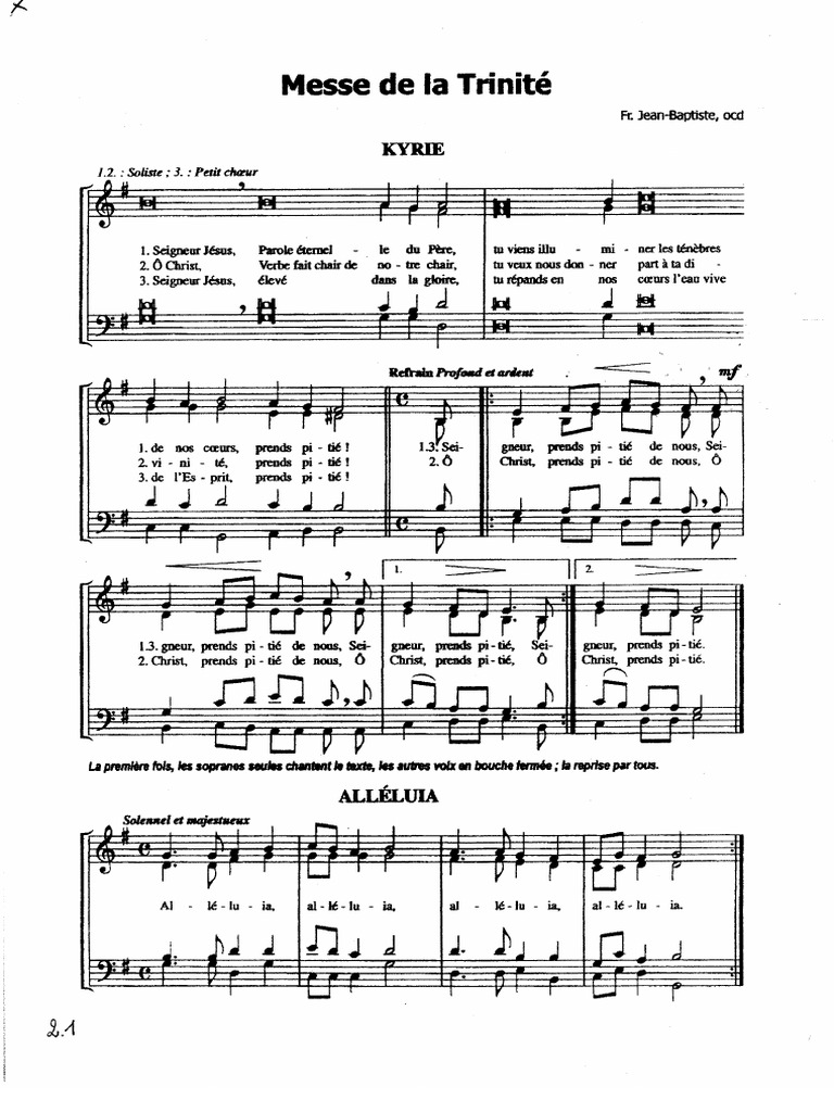 Messe de La Trinité Kyrie Alléluia | PDF