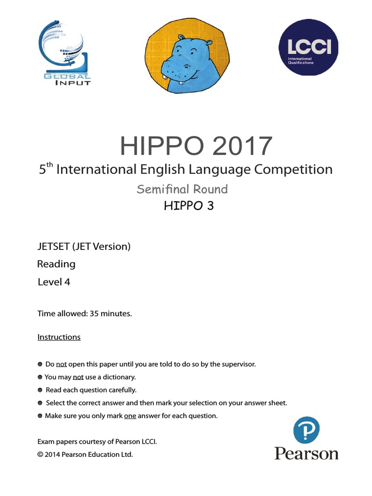 HIPPO 2017: 5 International English Language Competition | PDF ...