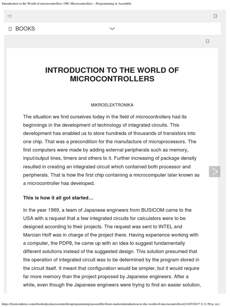 Introduction To The World of Microcontrollers - PIC | PDF ...