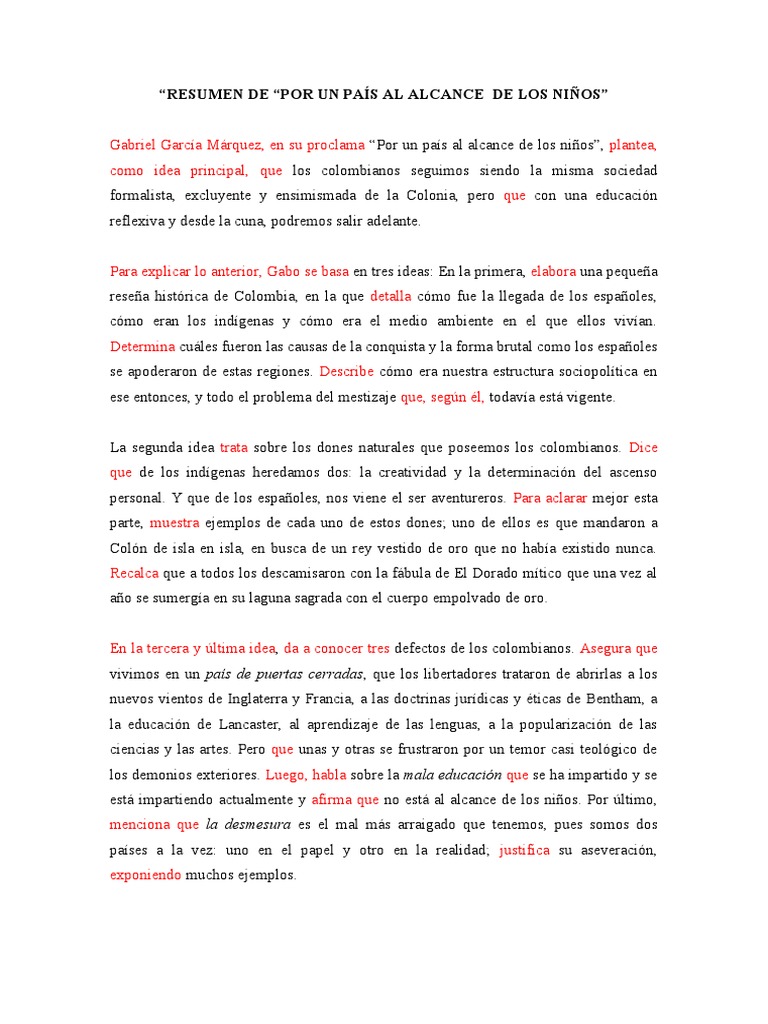 Resumen de La Proclama Como Modelo | PDF | Colombia | Science